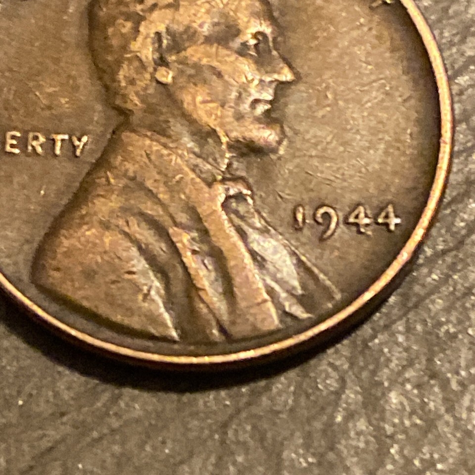 RARE 1944 Wheat Penny Error No Mint Mark “L” in Liberty Rim Error Cent ...
