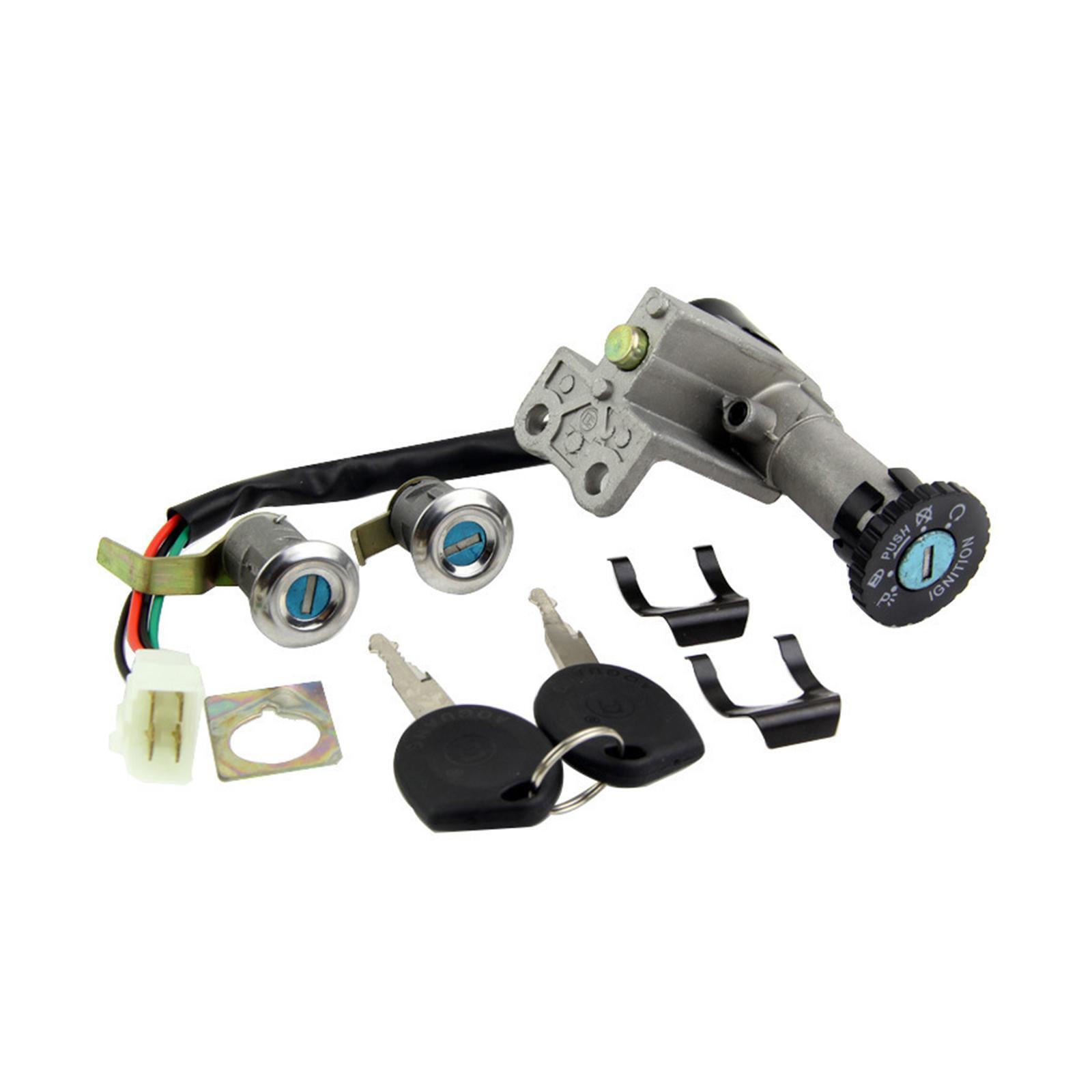 Ignition Switch Key Set Lock Replacement Starter Fit for Gy6 150cc ...