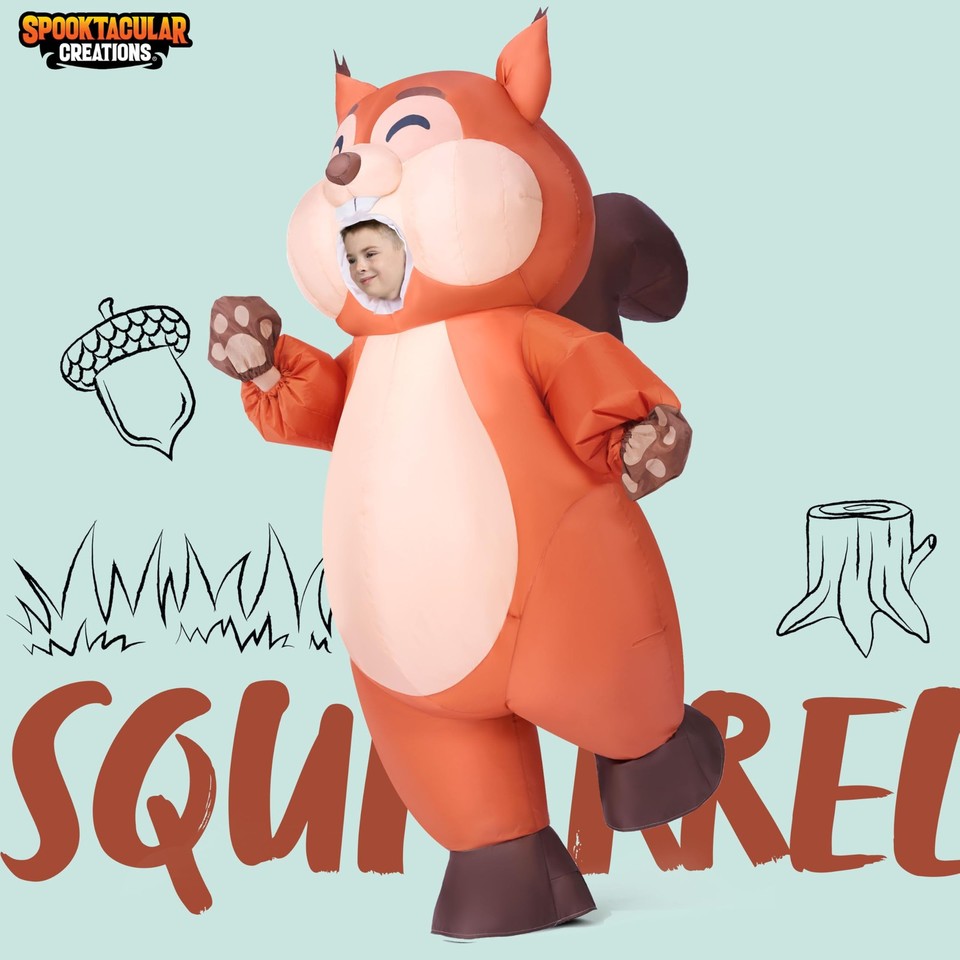 Kids Halloween Inflatable Costumes, Squirrel Full Body Inflatable ...