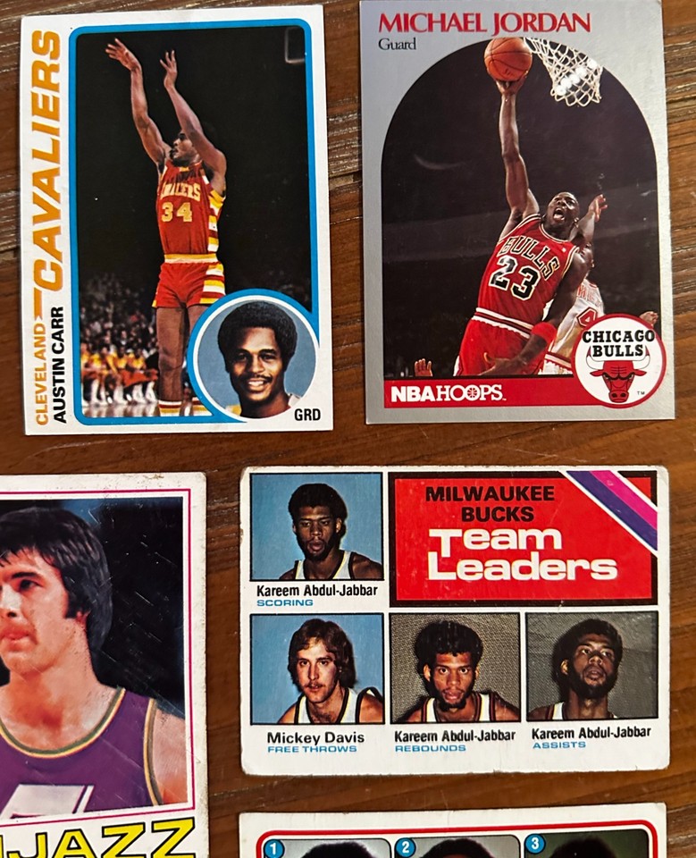 NBA Vintage Lot 11 Cards LOW GRADE/POOR Havlicek Kareem Jordan Barry ...