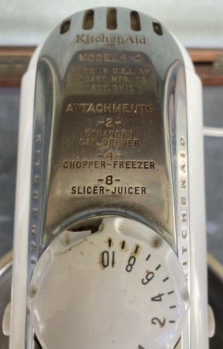 KitchenAid Model 4-C Countertop Mixer Vintage White Enamel Tested ...