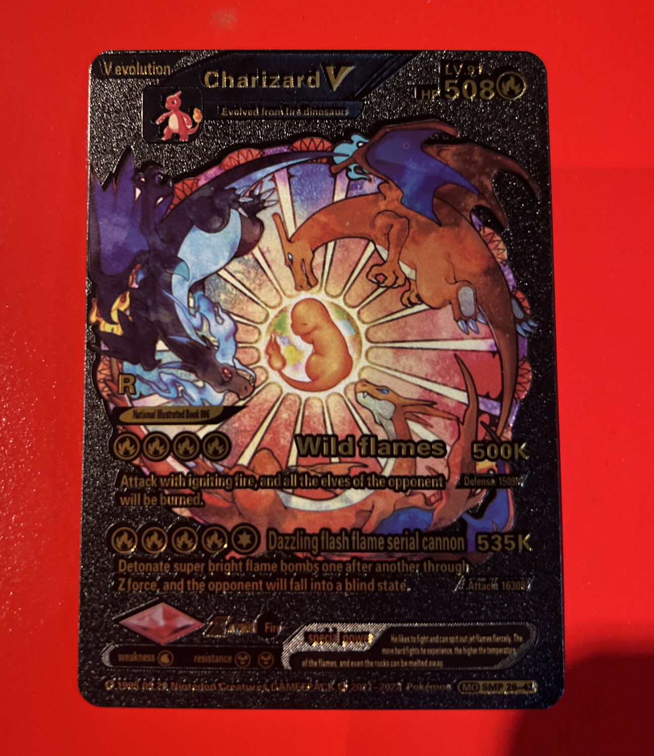 Charizard-V-Black-Foil-Fan-Art-Pokemon-Card Values - MAVIN