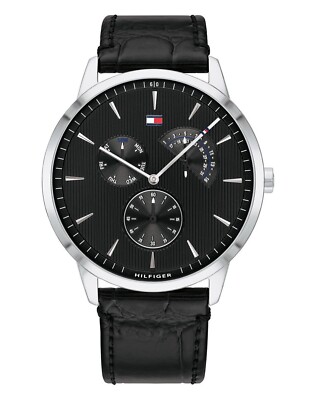 TOMMY HILFIGER BRAD MENS WATCH 1710391 BLACK - WARRANTY - RRP 179.00 ...