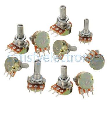 10 pcs 5K ohm Linear Taper Rotary Potentiometer Panel pot B5K 15mm | eBay