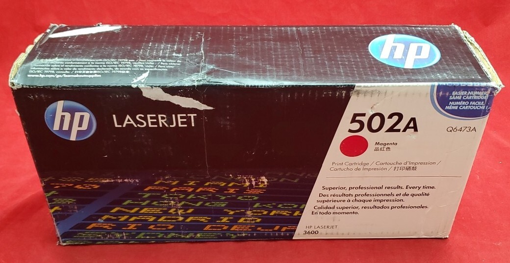 NEW Genuine HP 502A Magenta Q6473A Print Cartridge Laserjet 3600 ...