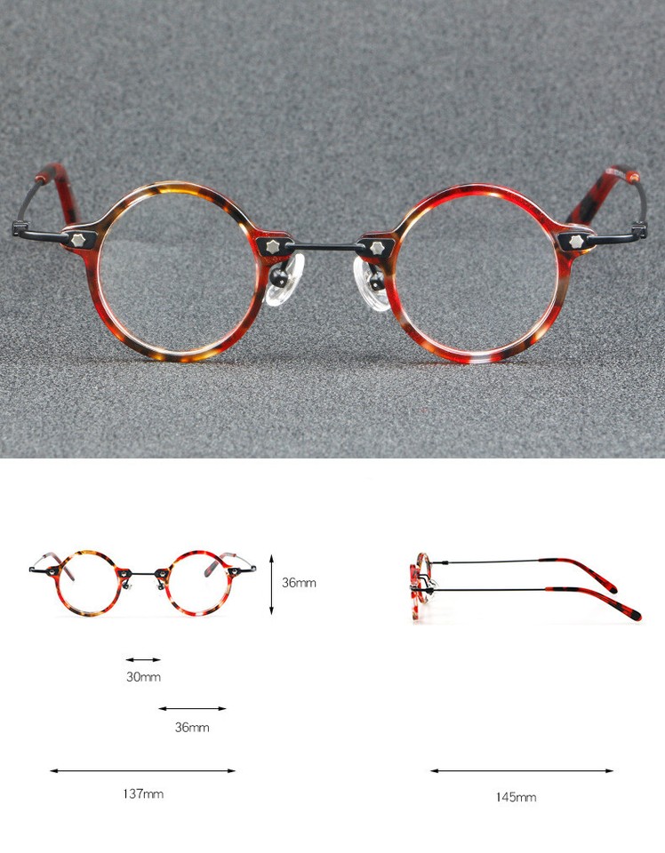 New Style Small Round Acetate Eyeglass Frames Retro Japanese Glasses ...