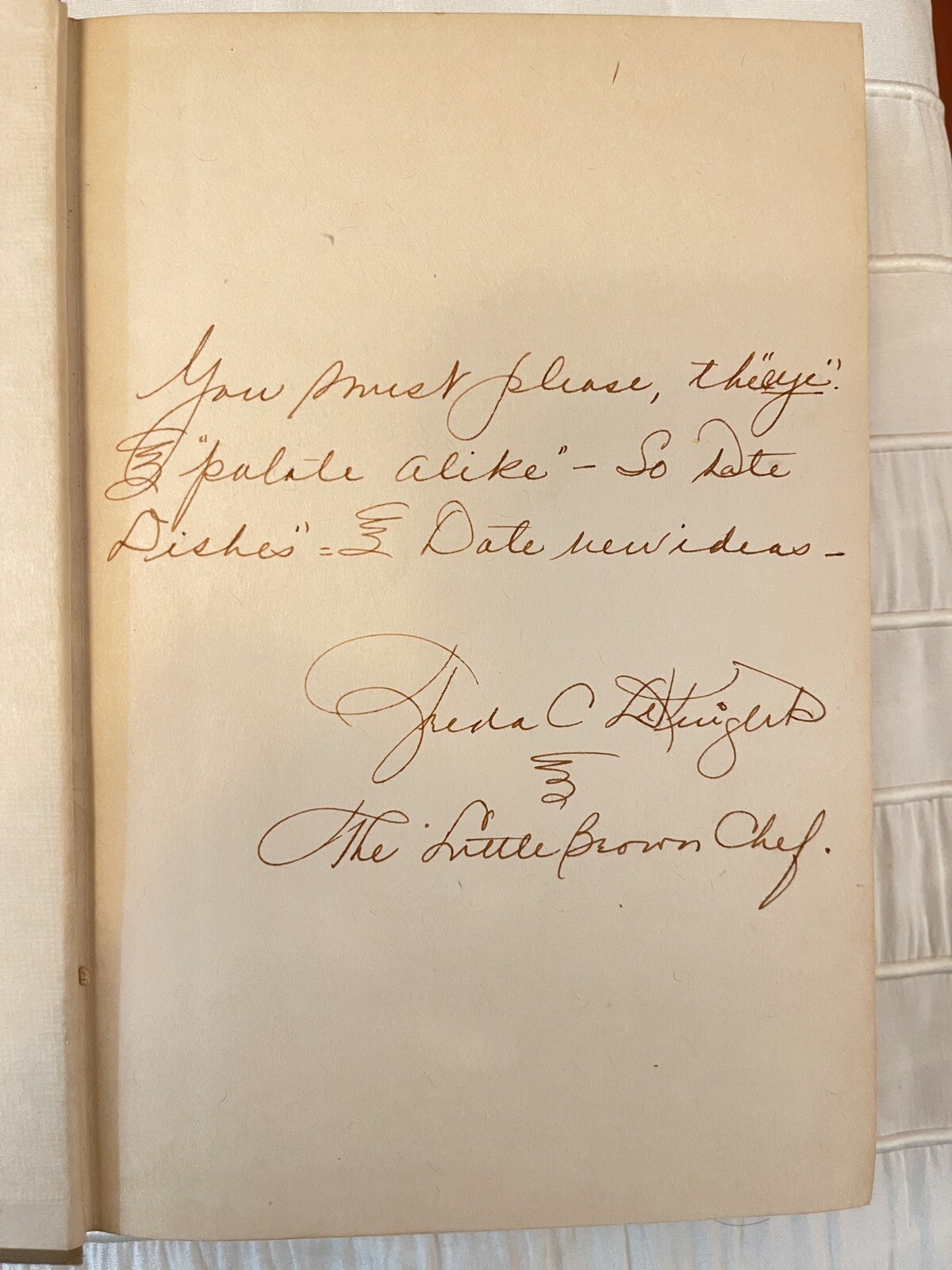 SIGNED A Date With a Dish (Ebony Cookbook) by Freda DeKnight 1st Ed De ...