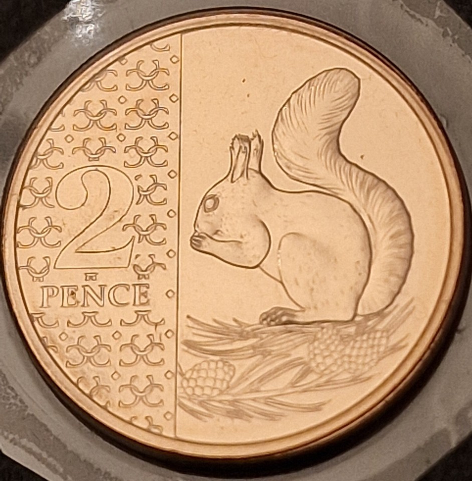 2023 SALMON 50P FLOWERS £2 TWO POUND and RED SQUIRREL 2P COINS with ...