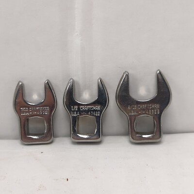 1/2/25 3 pc. Vintage CRAFTSMAN CROWFOOT Wrenches HEAD 3/8" Drive | eBay