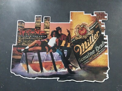 1990s Vintage Miller Genuine Draft Embossed Tin 37" Beer Sign TWIN ...