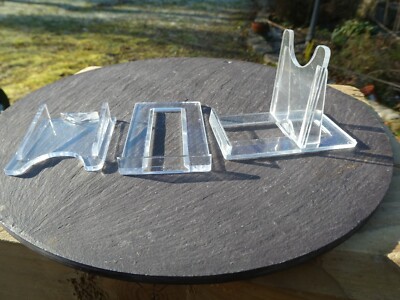 Small 2 Part Clear Perspex Display Stands DVD,CD,Mobile Phones, Agate ...