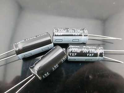 100pcs RUBYCON YXF 330mfd 50V 330UF electrolytic Capacitor 105℃ 10X20mm ...