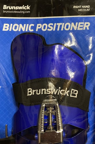 Brunswick Bionic Positioner Bowling Wrist Support Glove Right Hand Blue ...
