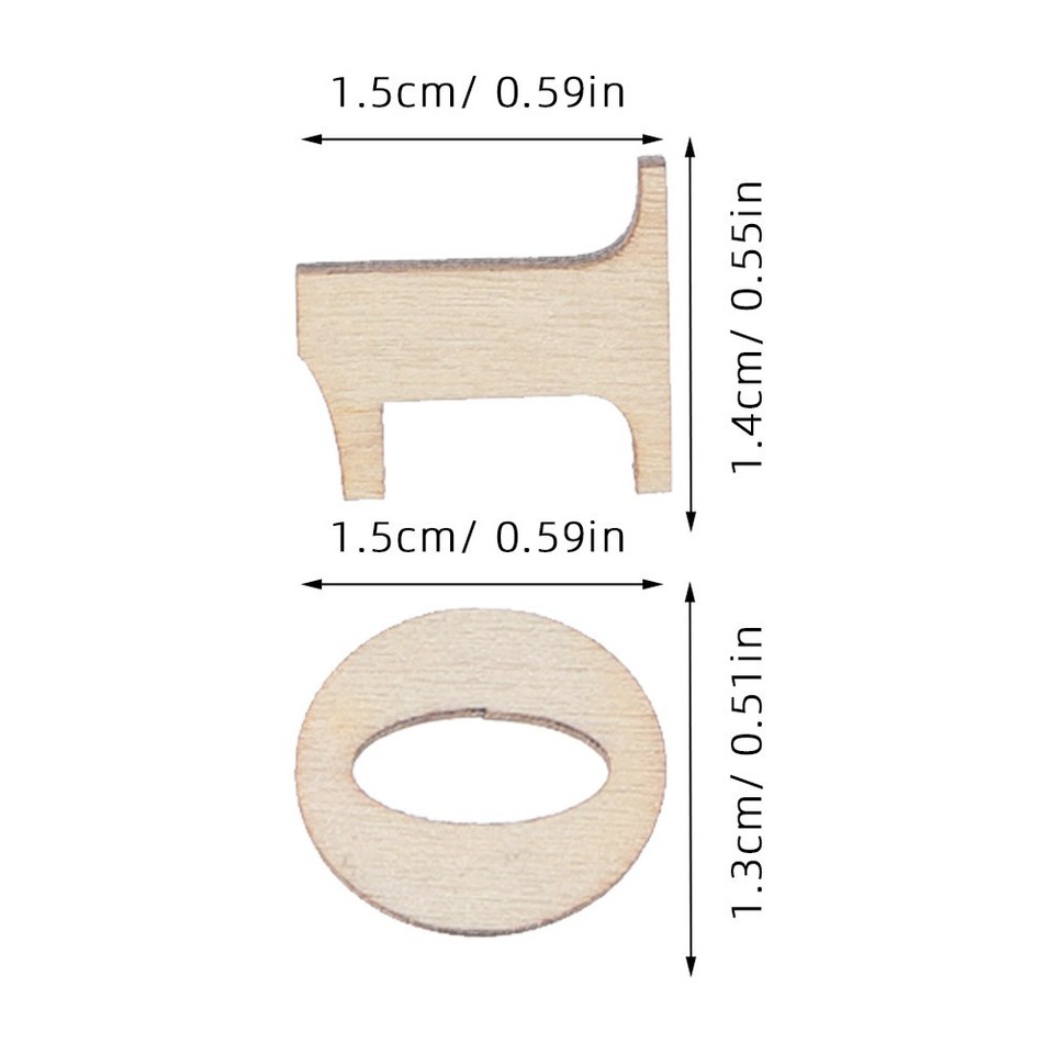 1 Set Wooden Numbers And Alphabet Letters Set For Crafts And Kids ...