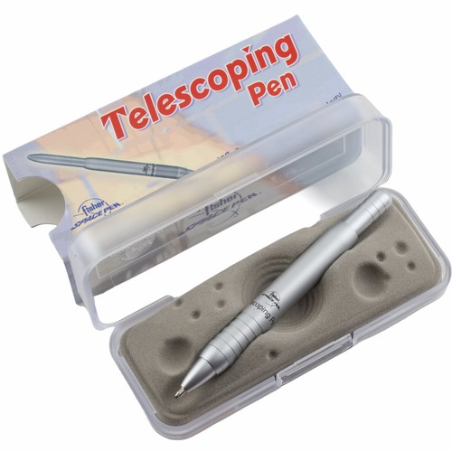 Fisher Telescoping Space Pen Smooth Matte Aluminum PR4 Black Ink Medium ...