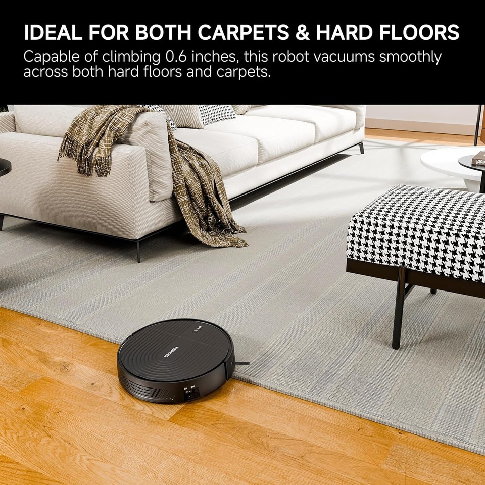 R1 Robot Vacuum Cleaner, Automatic Recharge,Remote Control/APP/Alexa ...