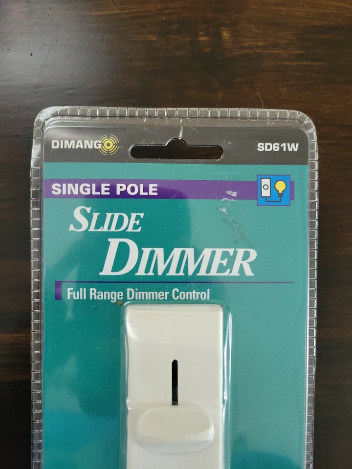 Dimango Single Pole Slide Dimmer White Brand New Sealed - Free Ship | eBay