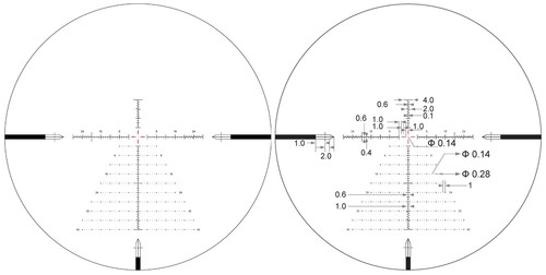 Arken Optics EPL-4 6-24X50 FFP MOA VPR Illuminated Reticle with Zero ...