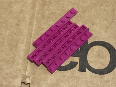 LEGO Parts - Magenta Plate 1 x 8 - No 3460 - QTY 5 | eBay