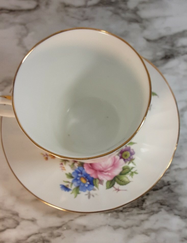 Vintage Springfield Bone China Floral Cup And Saucer Set England | eBay