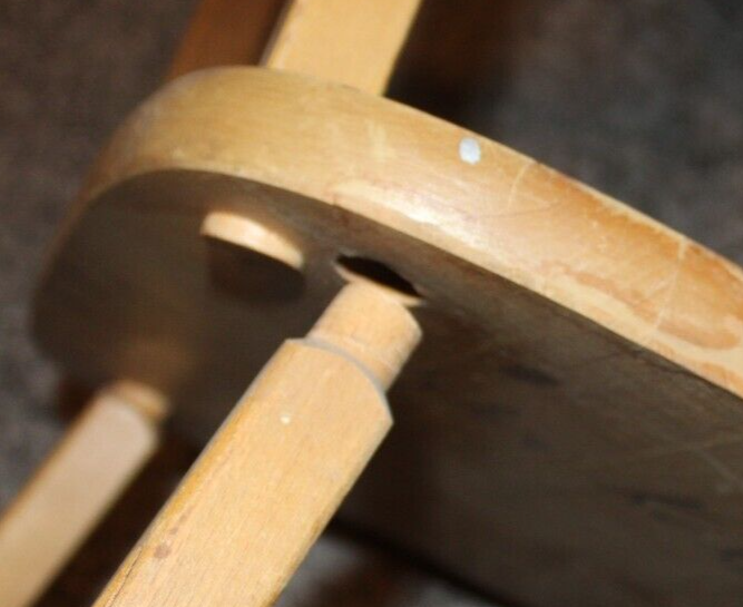 Vintage " PLAYSKOOL " Wood Seat Child Rocking Chair with Music Box | eBay
