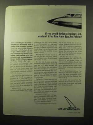 1964 Pan Am Fan Jet Falcon Ad - If You Could Design | eBay