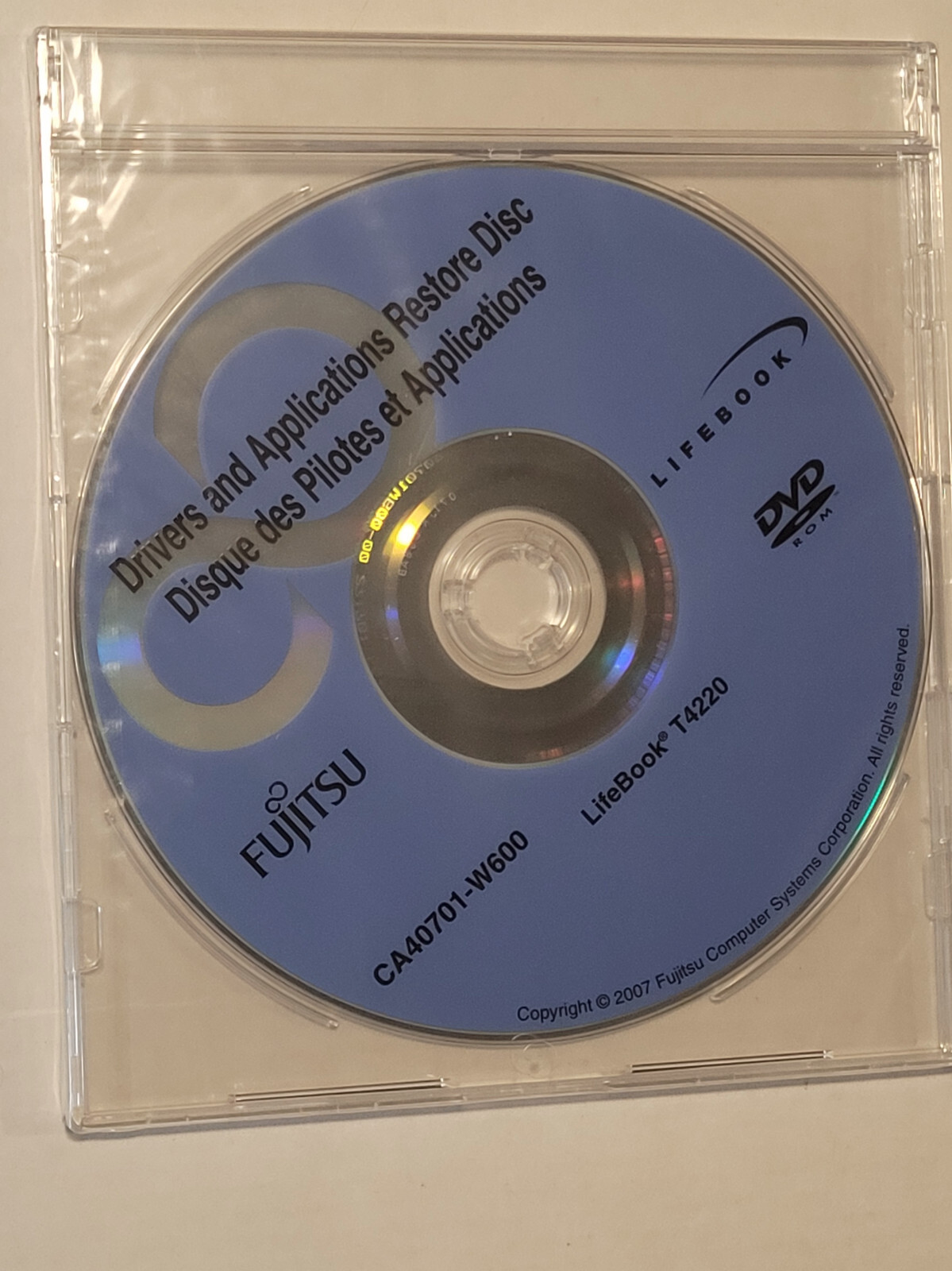 Fujitsu LifeBook T4220 notebook Trusted Platform Module Drivers Disc CD ...