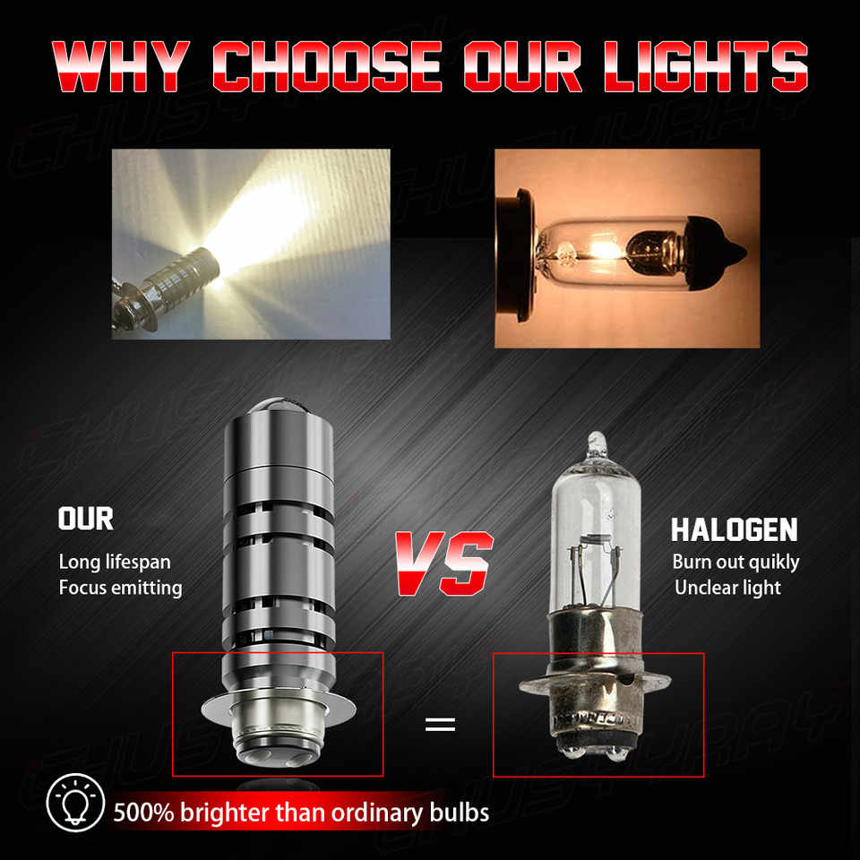 2x White H6M LED Headlight Bulb For Honda ATC 350X 1985-1986 High Low ...