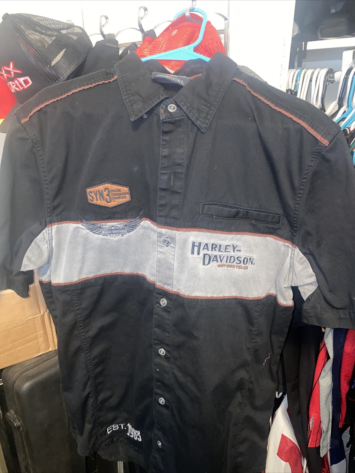 harley-davidson mens Button size large - Gem