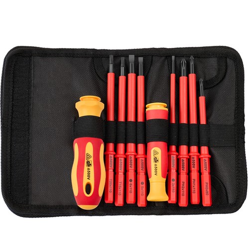 10PC VDE Insulated Screwdriver Set Electrician Magnetic TipS Hand Tool ...