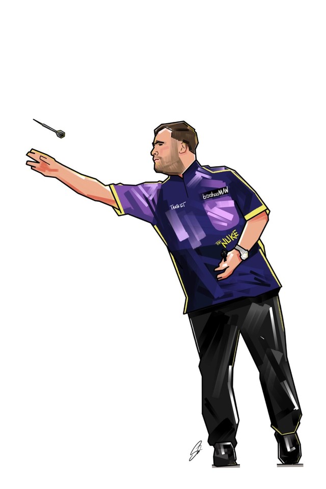 Luke Littler print | Luke Littler darts | Luke The Nuke Littler wall ...
