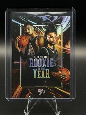 2025 Topps Now #14SP Stephon Castle Victor Wembamyama Back To Back ROY ...