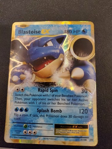 Blastoise EX 21/108 Holo Ultra Rare XY Evolutions 2016 Pokemon Card NM ...