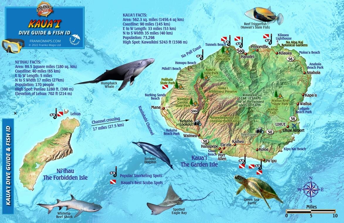 Map Of Kauai Hawaii