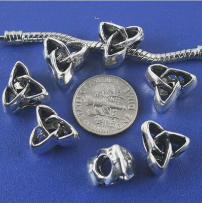 10pcs 12.4mm,hole:4.7mm Antiqued Silver Triangle Spacer Beads G1354 | eBay