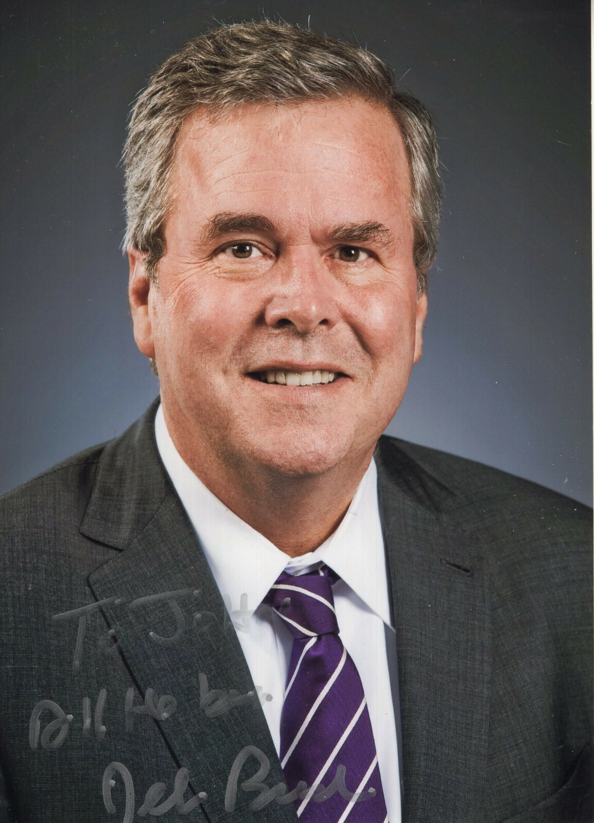 JEB BUSH HAND SIGNED 5x7 COLOR PHOTO+COA EX-FLORIDA GOVERNOR TO JOHN | eBay