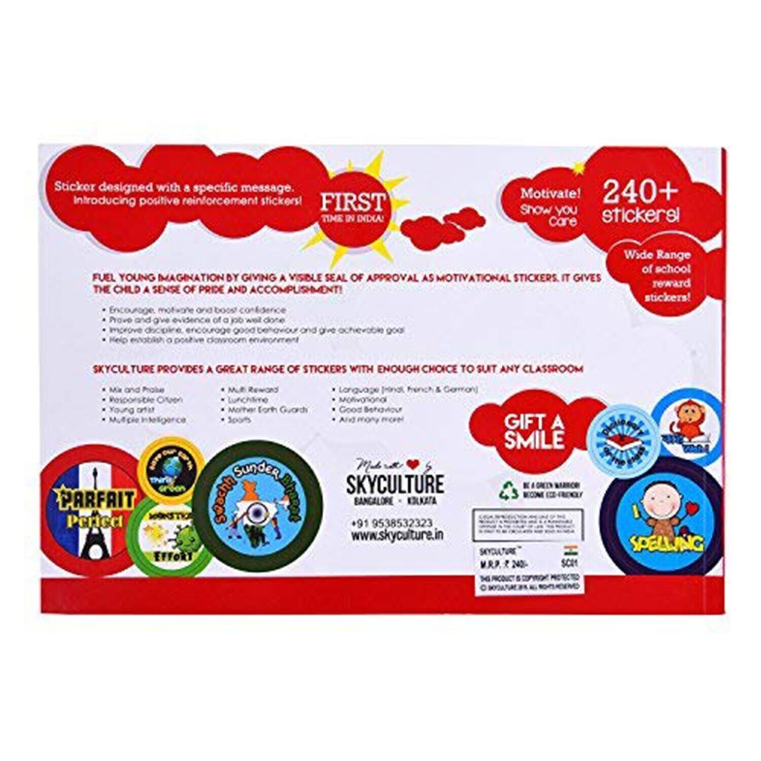 Skyculture 'Gift a Smile' Positive Reinforcement & Reward Sticker Book ...