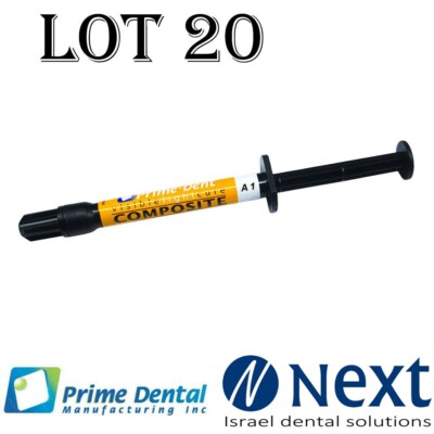 Lot x 20 visible light cure flow flowable filling composite 2 gr A1 ...