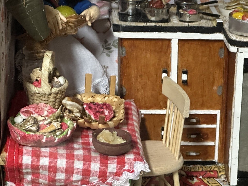 Vintage Diorama / Miniature Illuminated Dolls Kitchen Display | eBay UK