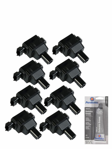 Set of 8 Ignition Coil + Tune Up Grease For Mercedes Benz S420 S500 ...
