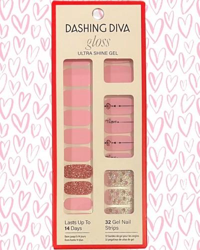 💗Dashing Diva Gloss Ultra Shine Pink Gel Nail Strips~Love Sick ...