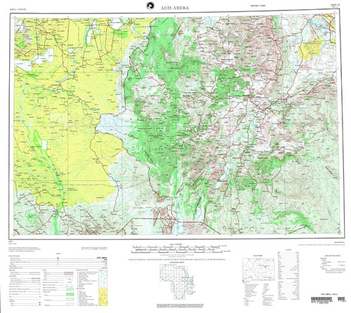 NGA Military Map of Ethiopia and South Sudan | eBay