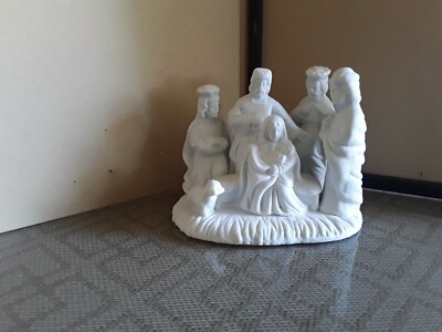Vintage 1996 Enesco white porcelain Nativity Scene 1 piece Figurine LNC ...