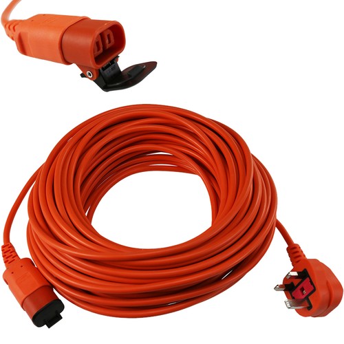 for FLYMO Lawnmowers & Trimmers Long 25M Power Cable Mains Lead Plug ...