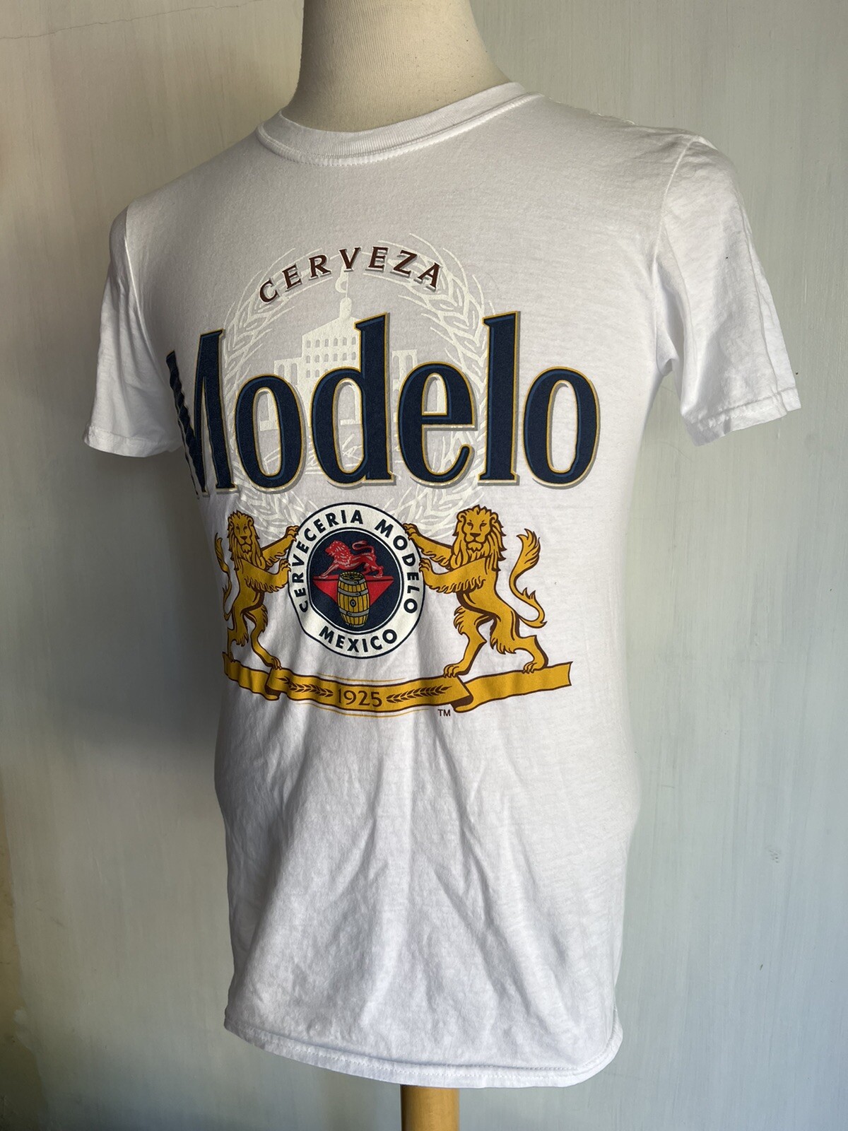 CERVEZA MODELO Official Mexican Beer Crest Logo White… - Gem