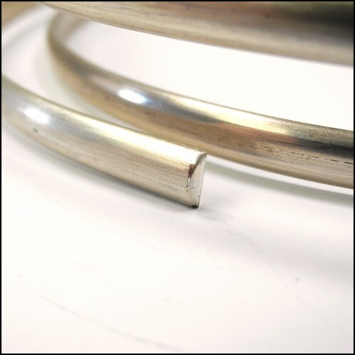 925 Sterling Silver 'D' Shape Wire 1 Metre Lengths 2mm Thickness ...