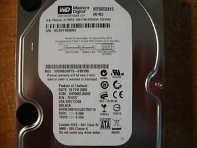 Western Digital WD5002ABYS-01B1B0 Dcm : Hhrnntjmhb 500gb 3.5 " SATA HDD ...