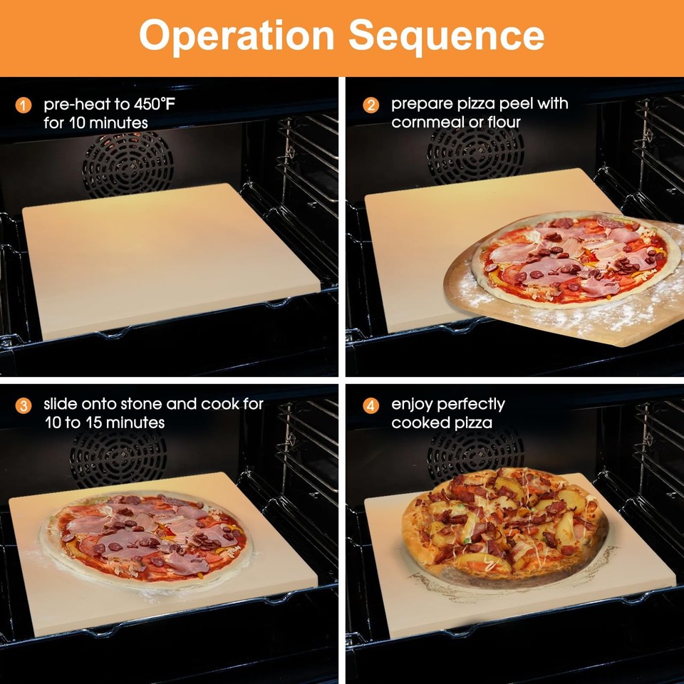 Small 10x10 Inch Cordierite Pizza Stone for RV Camper Oven & Grill ...
