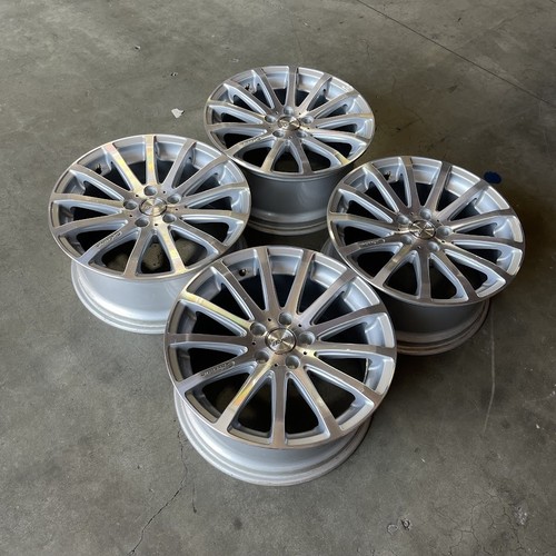 Used 18x8.5 MRR HR9 5x112 25 73.1 Silver Machined Wheels set(4) | eBay