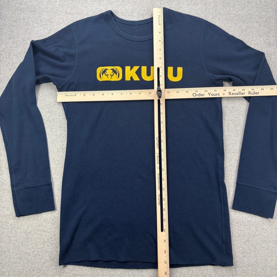 Kuiu Thermal Waffle Knit Base Layer Crewneck Shirt Mens Small Blue Logo ...